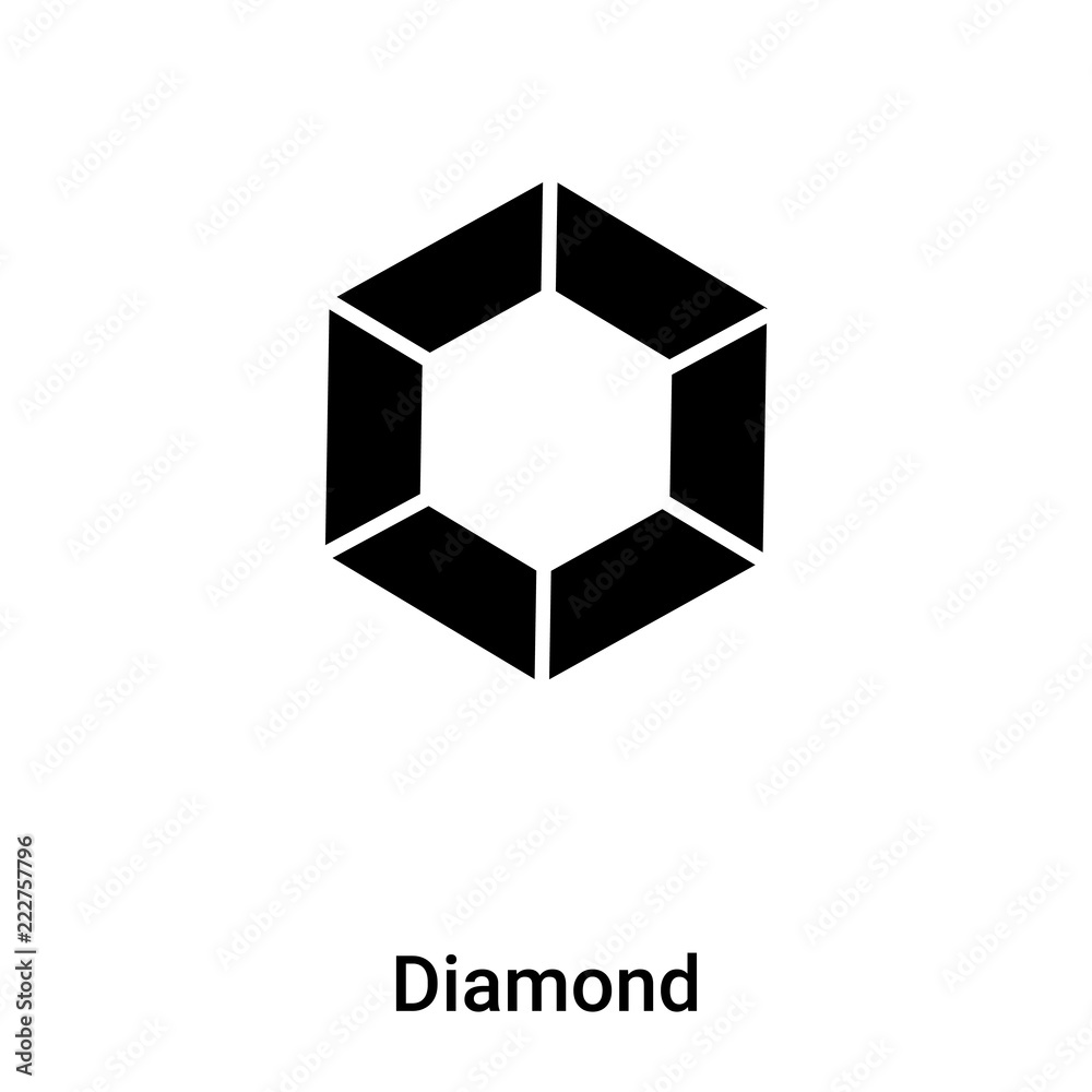 Diamond icon vector isolated on white background, logo concept of ...