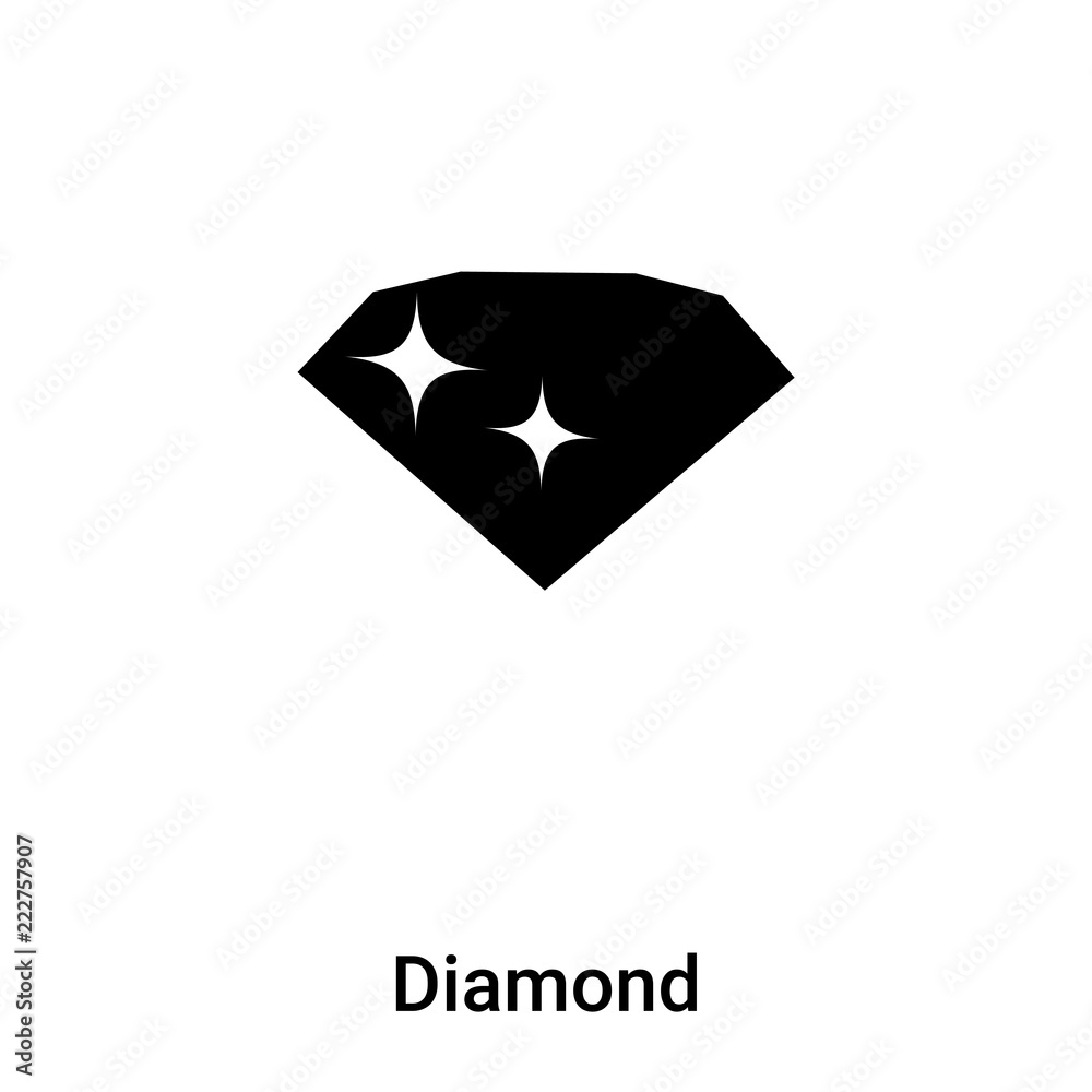 Diamond icon vector isolated on white background, logo concept of ...