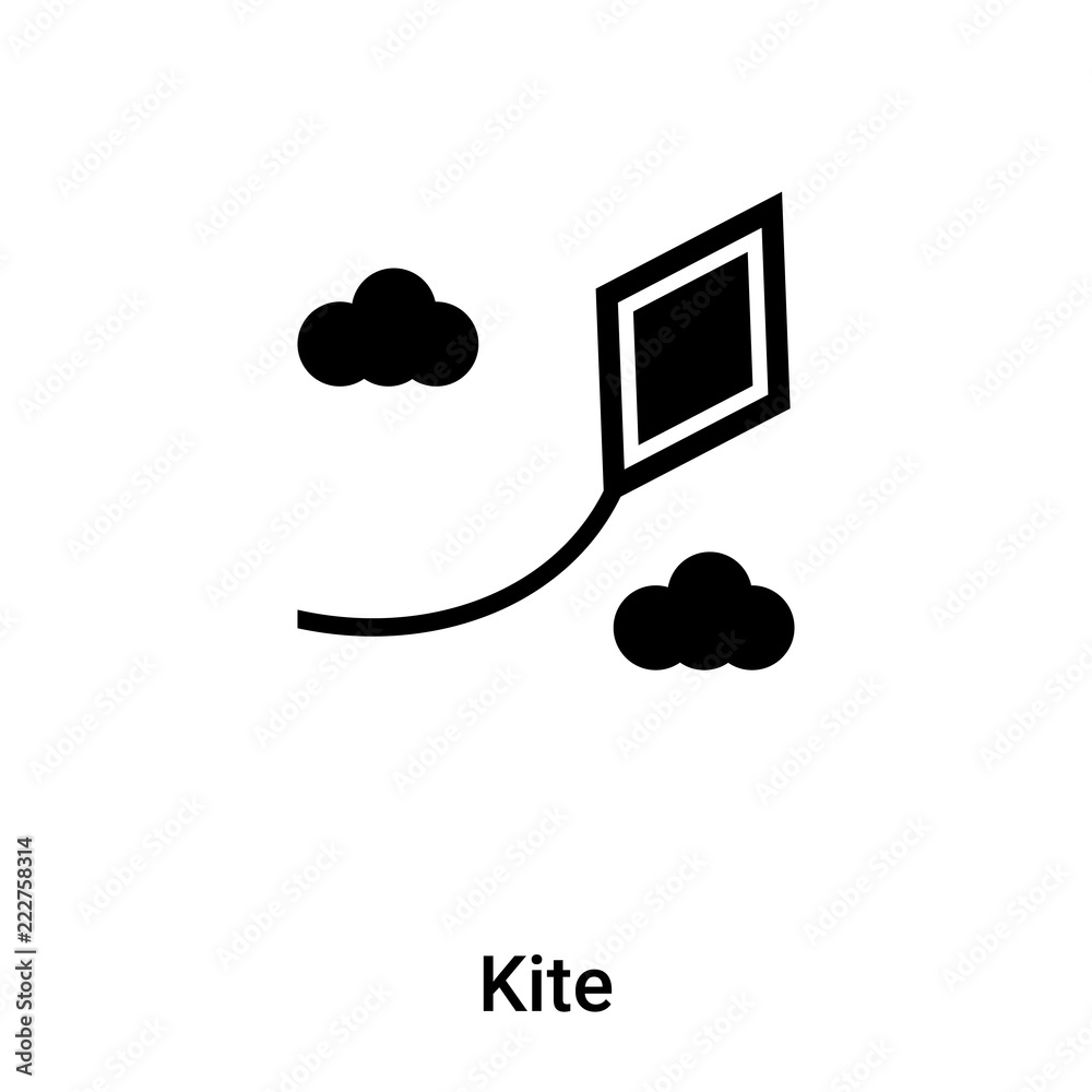 Kite icon vector isolated on white background, logo concept of Kite ...