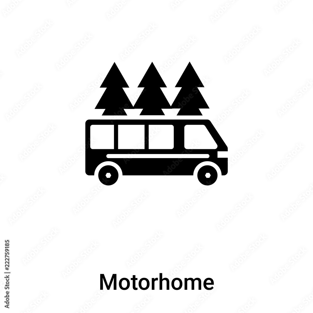 Motorhome icon vector isolated on white background, logo concept of ...