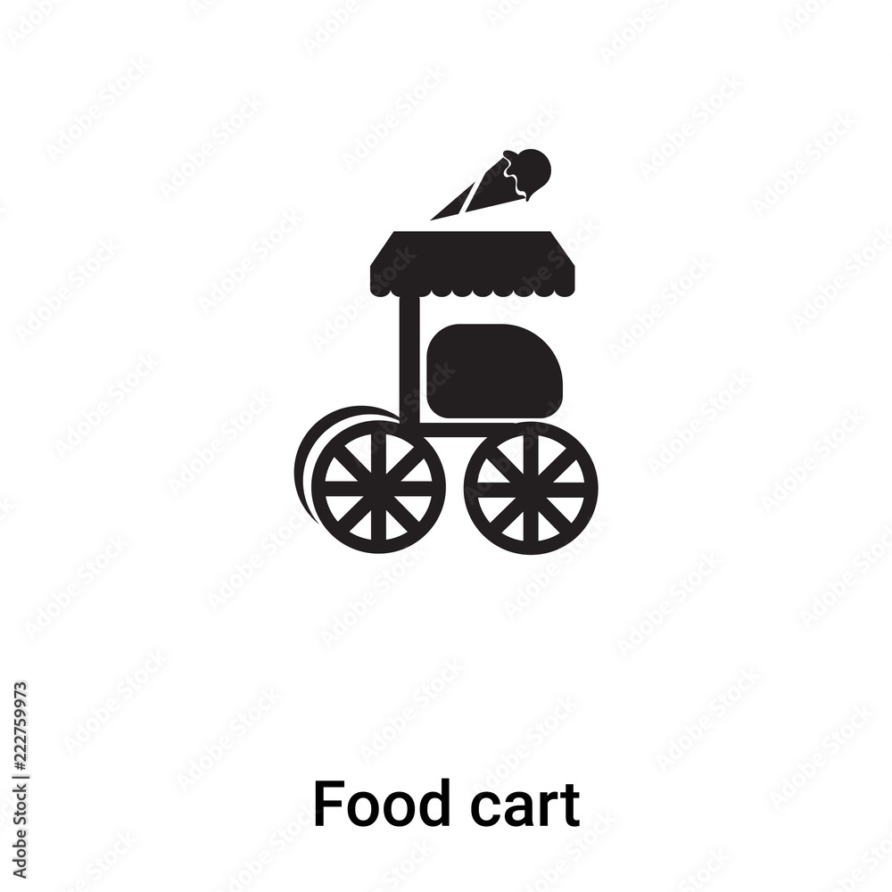 Vecteur Stock Food cart icon vector isolated on white background, logo ...