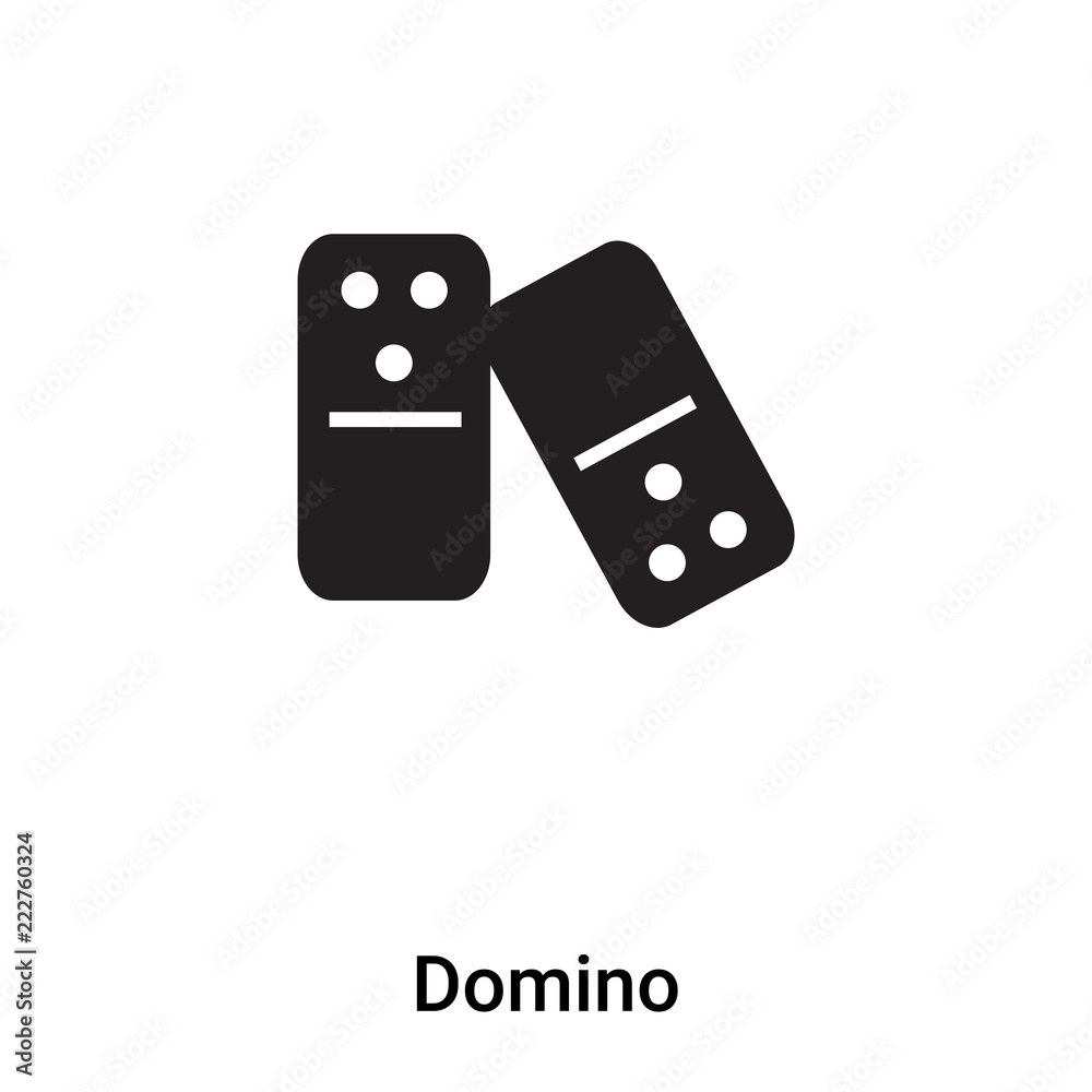 Domino icon vector isolated on white background, logo concept of Domino ...