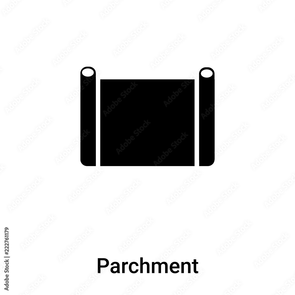 Vecteur Stock Parchment icon vector isolated on white background, logo ...