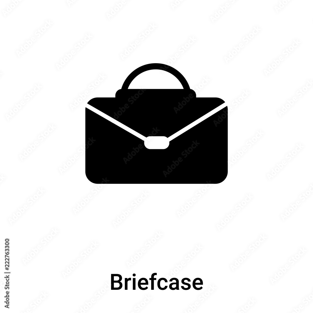 Briefcase icon vector isolated on white background, logo concept of ...