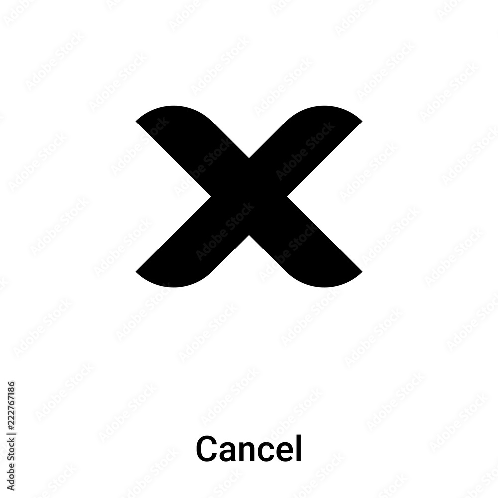 Cancel icon vector isolated on white background, logo concept of Cancel ...