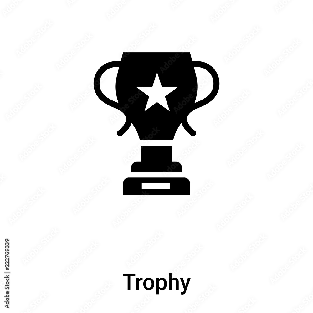 Trophy icon vector isolated on white background, logo concept of Trophy ...