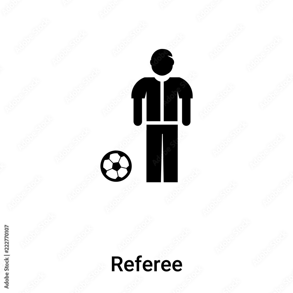 Referee icon vector isolated on white background, logo concept of ...