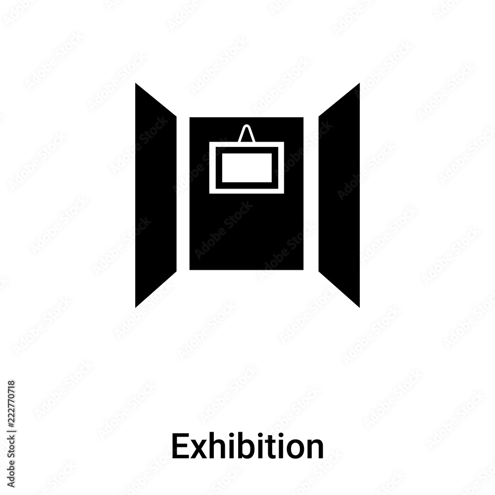 Exhibition icon vector isolated on white background, logo concept of ...
