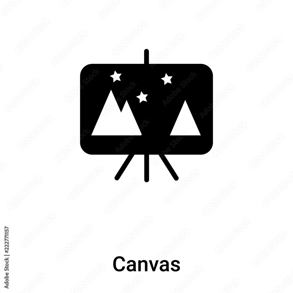 Canvas icon vector isolated on white background, logo concept of Canvas ...