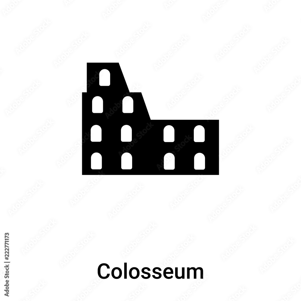 Colosseum icon vector isolated on white background, logo concept of ...