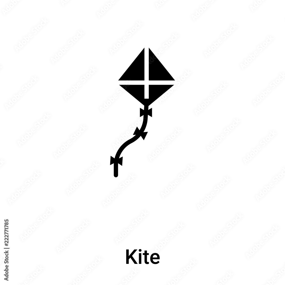 Kite icon vector isolated on white background, logo concept of Kite ...