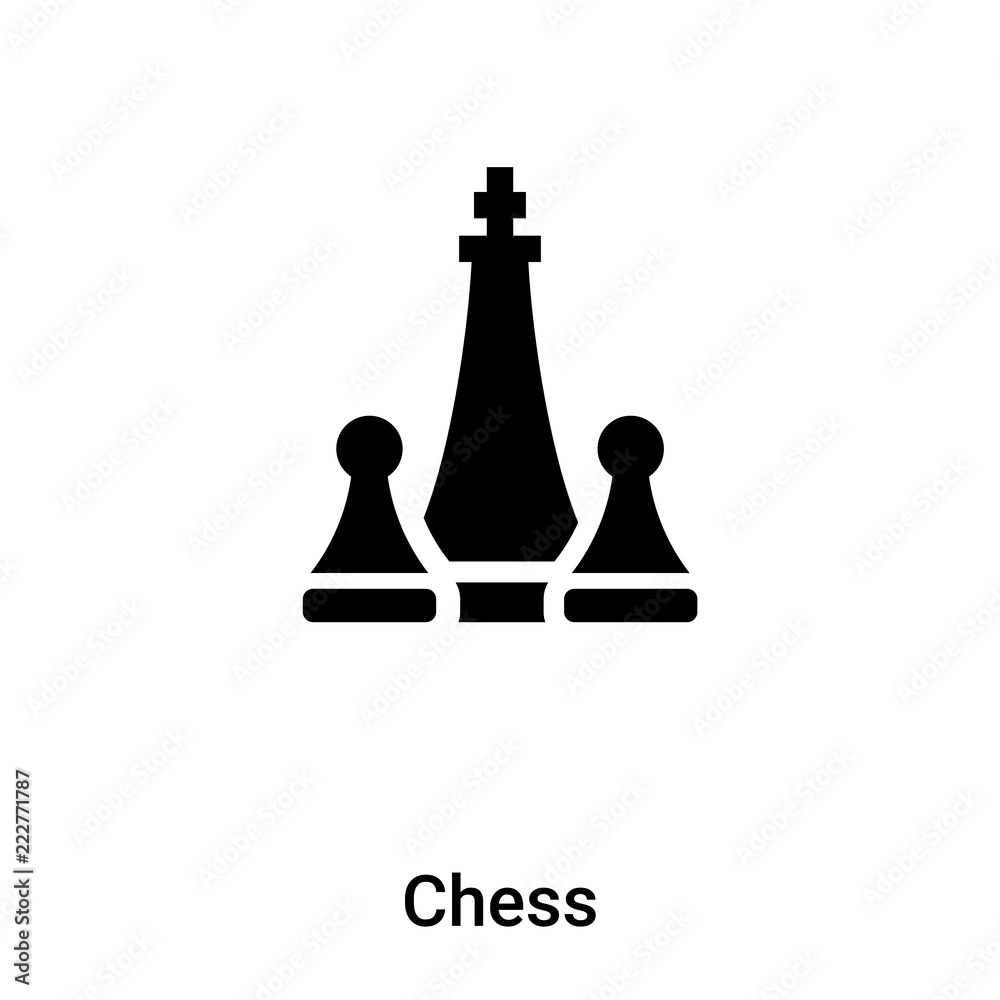 Chess icon vector isolated on white background, logo concept of Chess ...