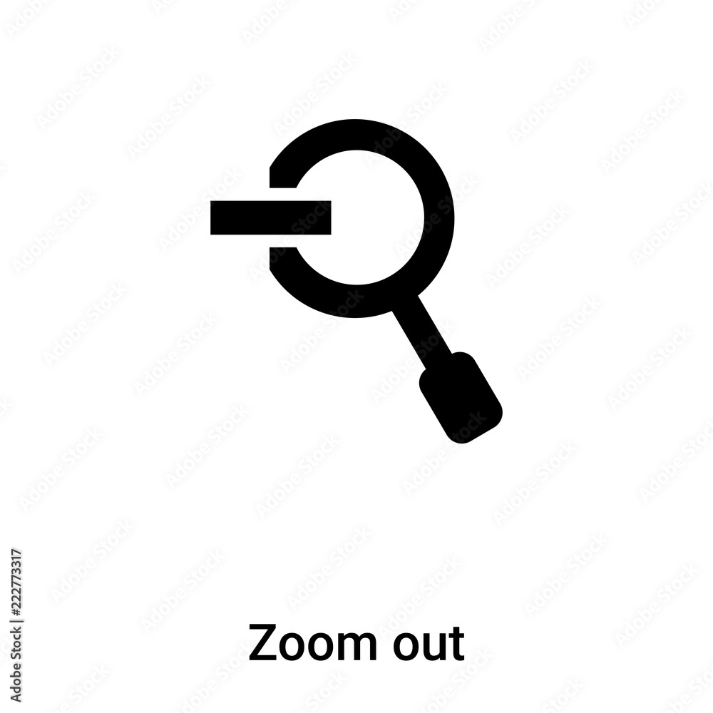 Zoom out icon vector isolated on white background, logo concept of Zoom ...