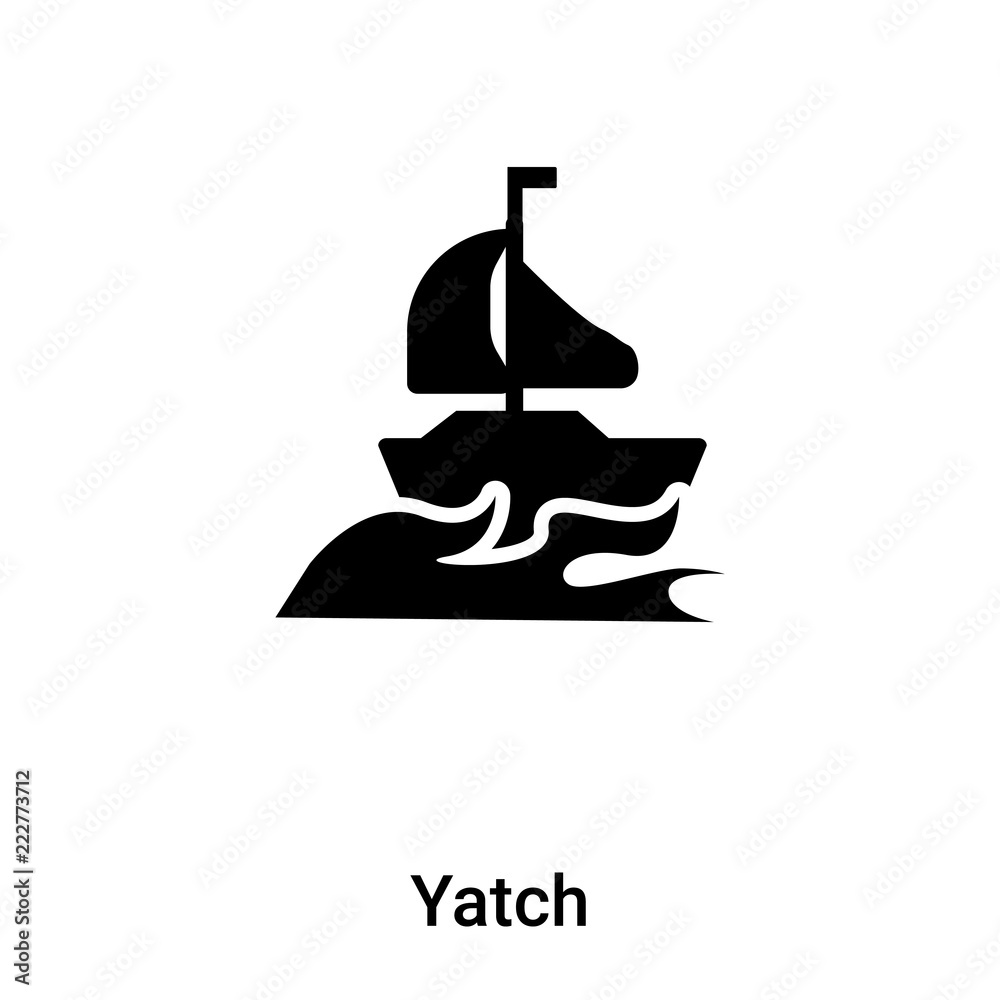 Yatch icon vector isolated on white background, logo concept of Yatch ...