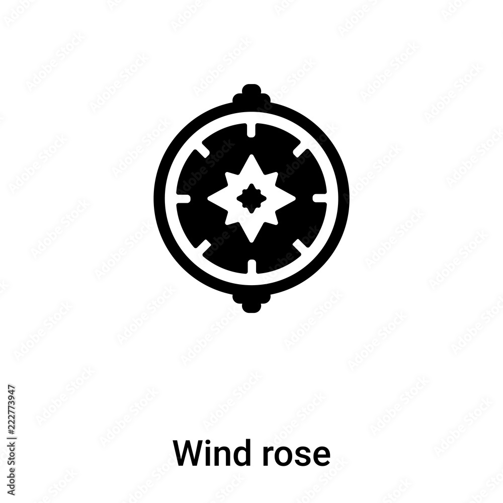 Wind rose icon vector isolated on white background, logo concept of ...