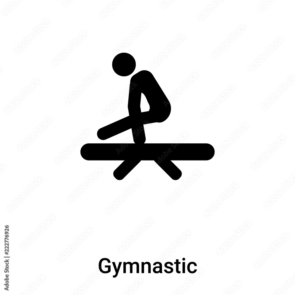 Gymnastic icon vector isolated on white background, logo concept of ...