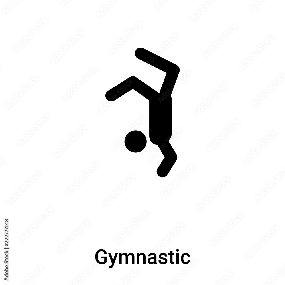 Gymnastic icon vector isolated on white background, logo concept of ...