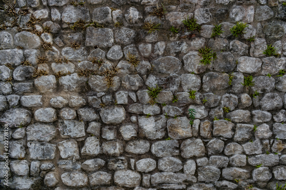 Ancient stone wall in an italian medieval city. Also usable as ...