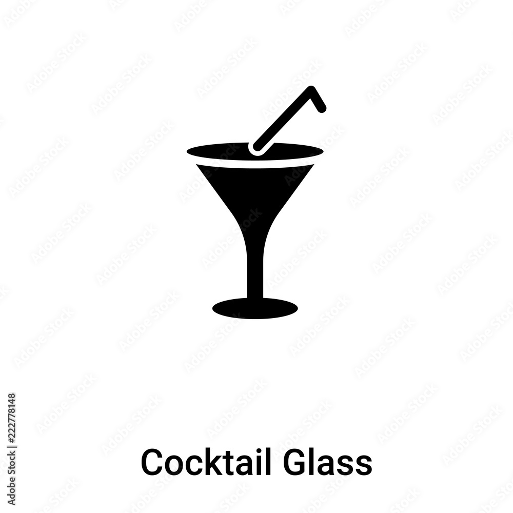 Vecteur Stock Cocktail Glass icon vector isolated on white background ...