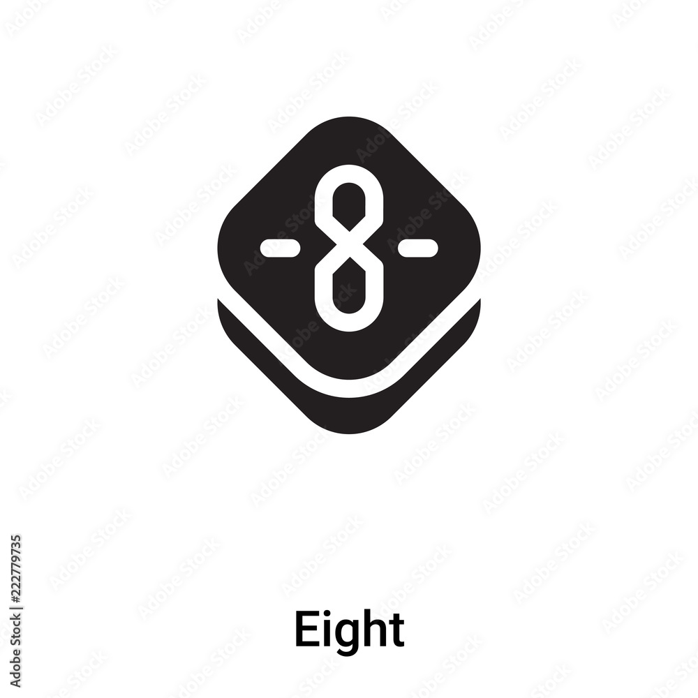 Eight icon vector isolated on white background, logo concept of Eight ...