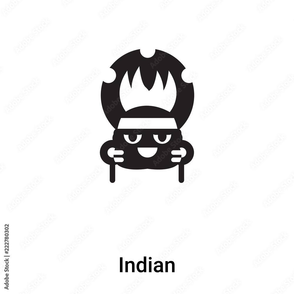 Indian icon vector isolated on white background, logo concept of Indian ...