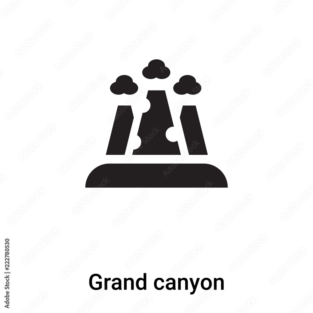 Grand canyon icon vector isolated on white background, logo concept of ...