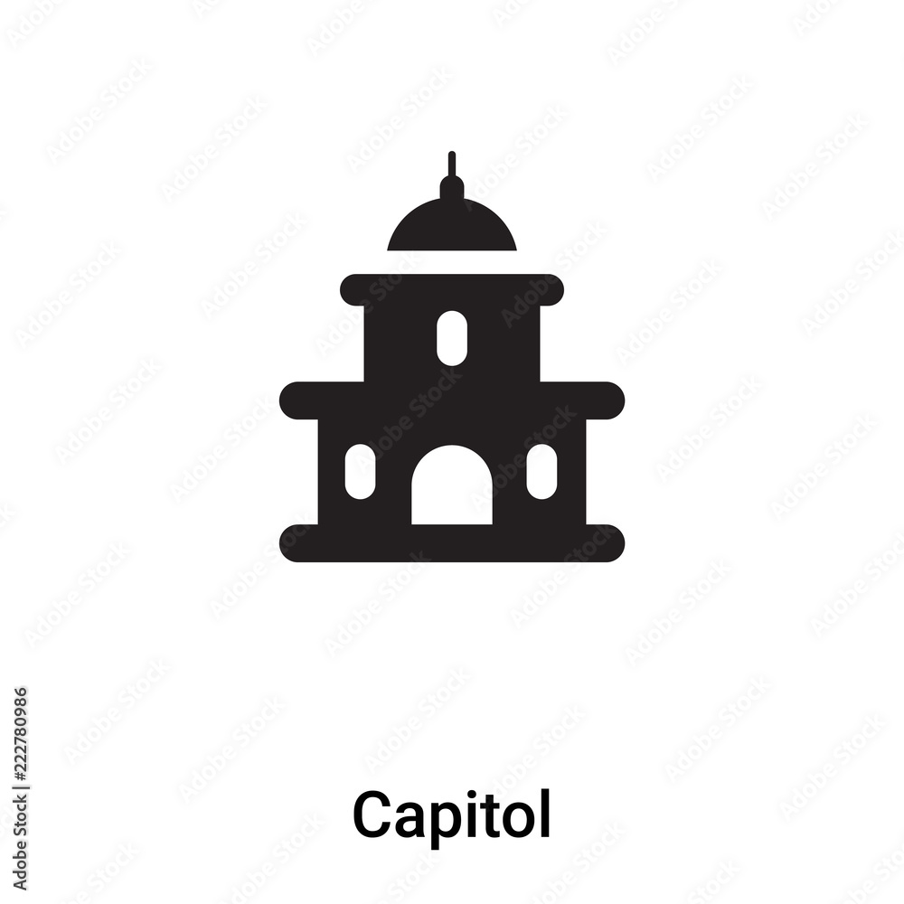 Capitol icon vector isolated on white background, logo concept of ...