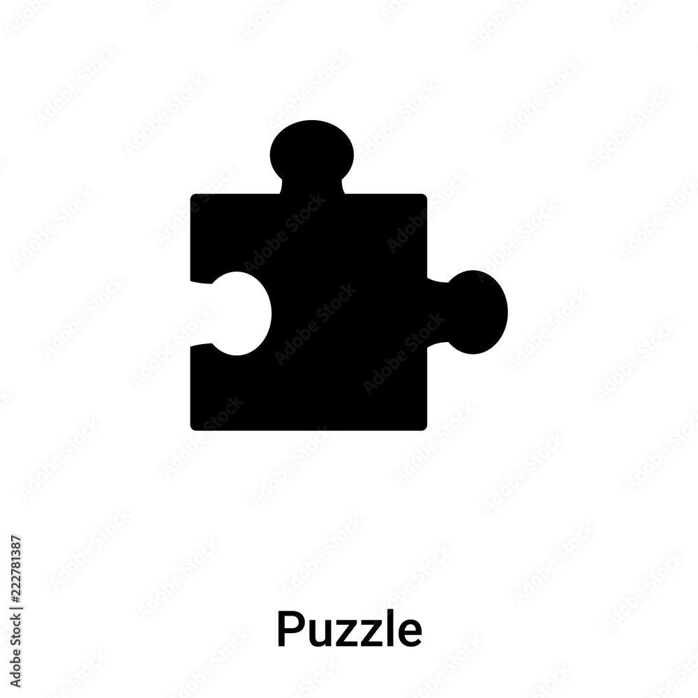 Puzzle icon vector isolated on white background, logo concept of Puzzle ...