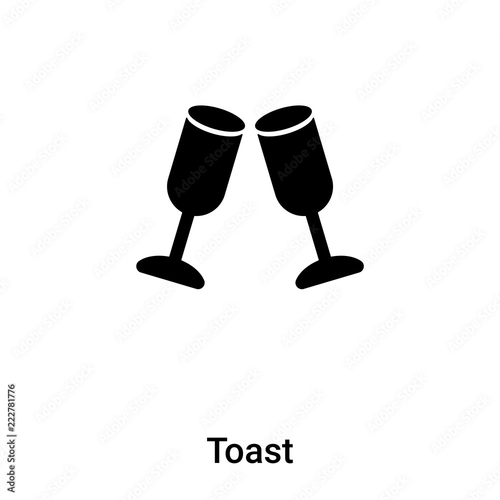 Toast icon vector isolated on white background, logo concept of Toast ...