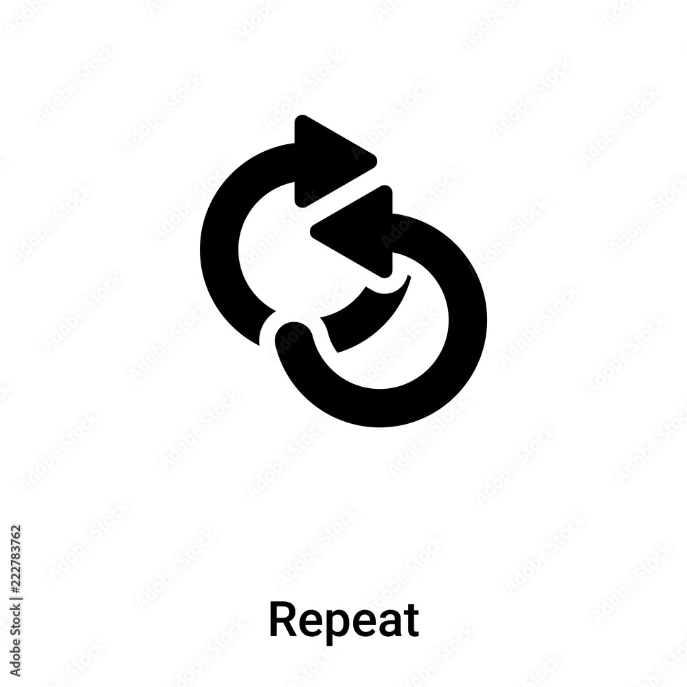 Repeat icon vector isolated on white background, logo concept of Repeat ...