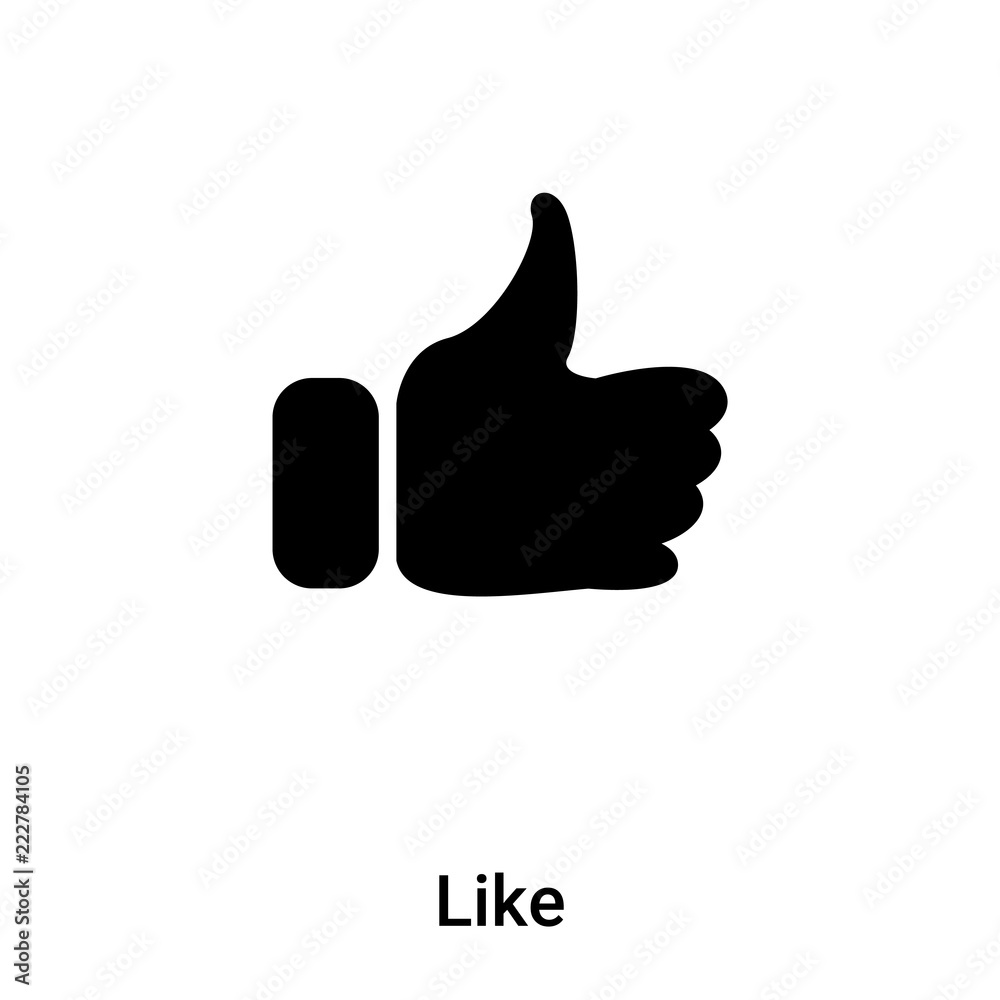 Like icon vector isolated on white background, logo concept of Like ...