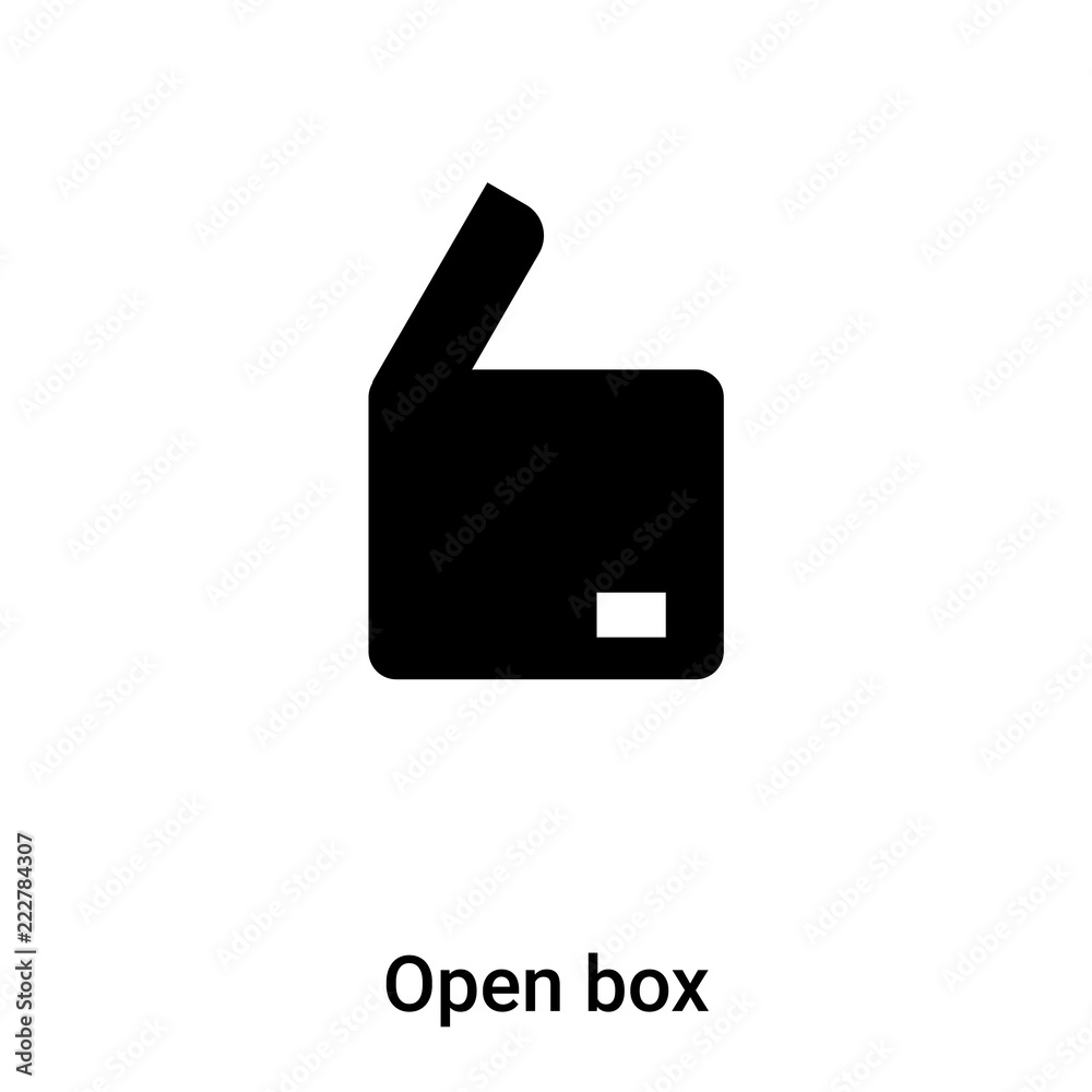 Open box icon vector isolated on white background, logo concept of Open ...