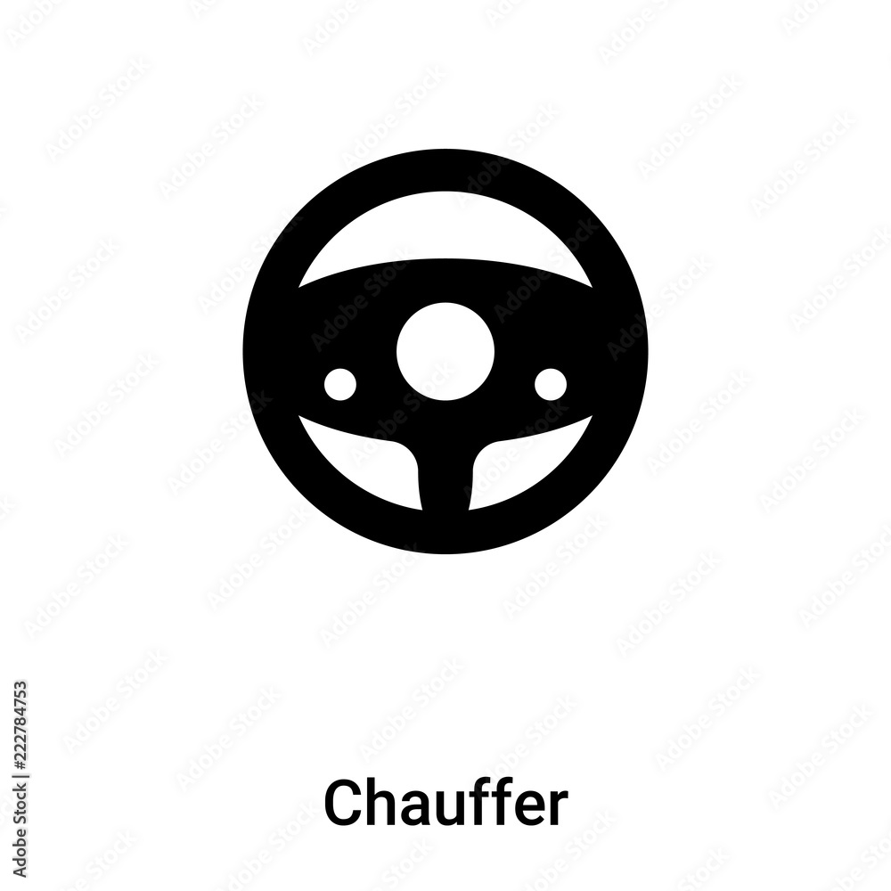 Chauffer icon vector isolated on white background, logo concept of ...