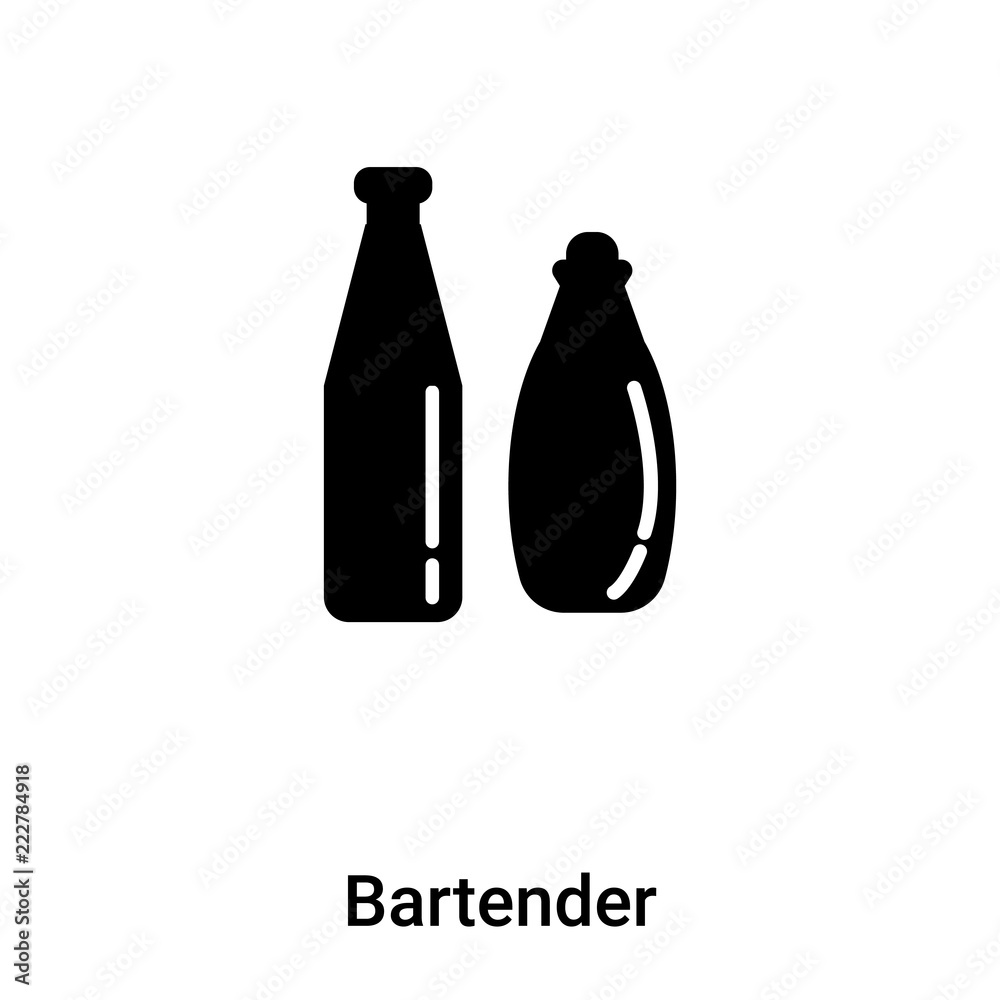 Bartender icon vector isolated on white background, logo concept of ...