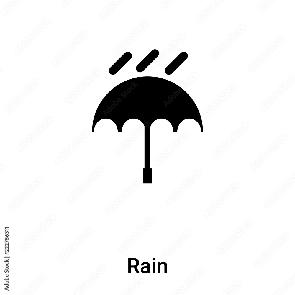 Rain icon vector isolated on white background, logo concept of Rain ...