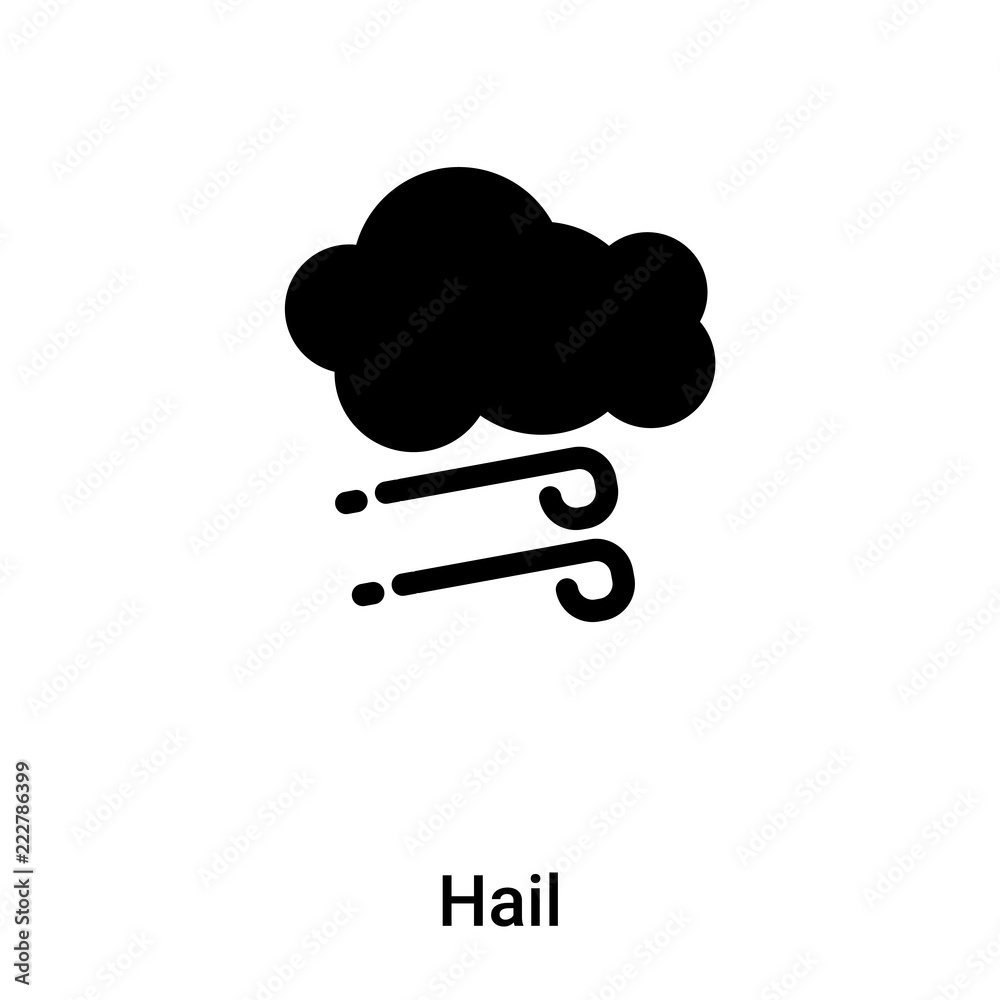 Hail icon vector isolated on white background, logo concept of Hail ...