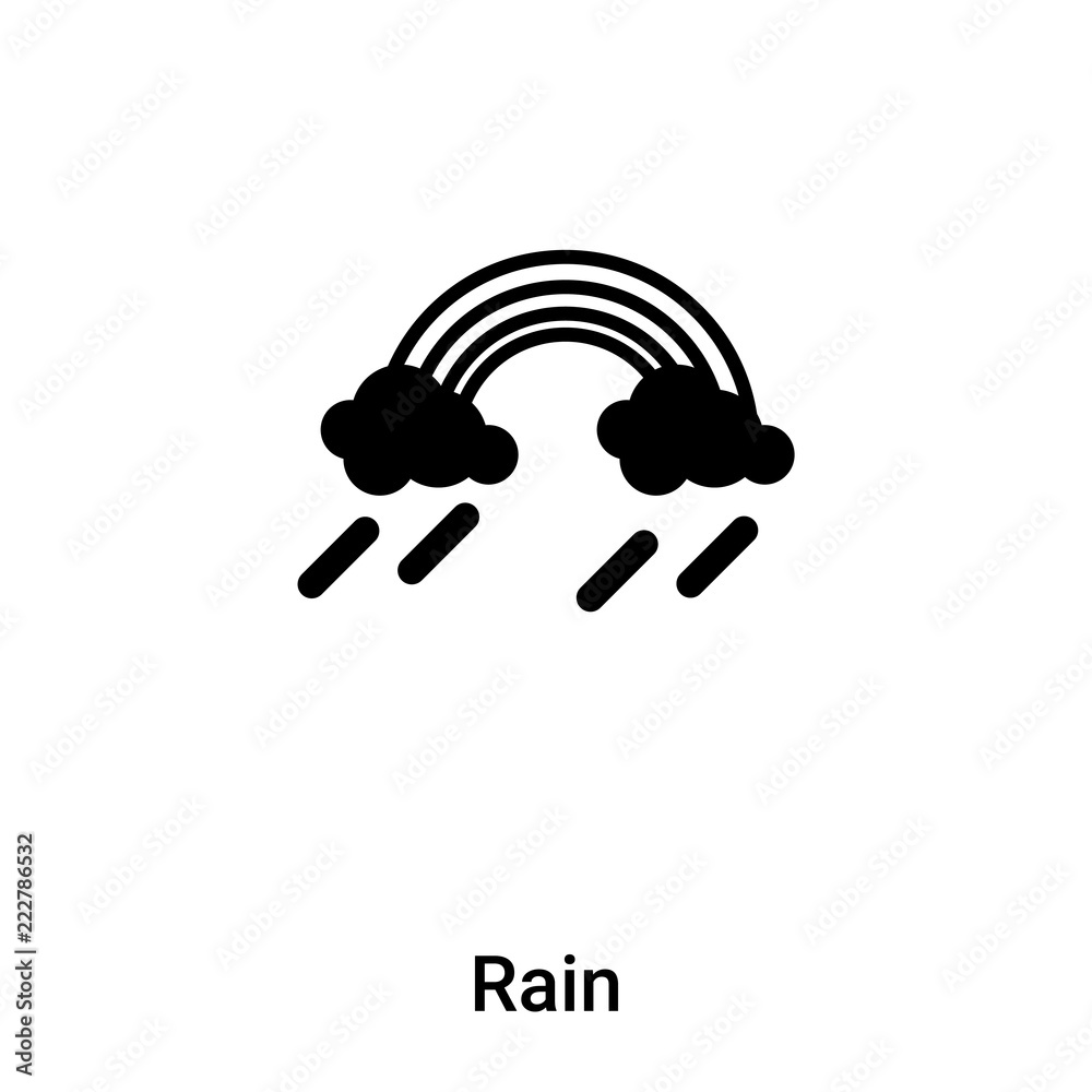 Rain icon vector isolated on white background, logo concept of Rain ...