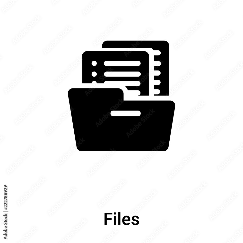 Files icon vector isolated on white background, logo concept of Files ...