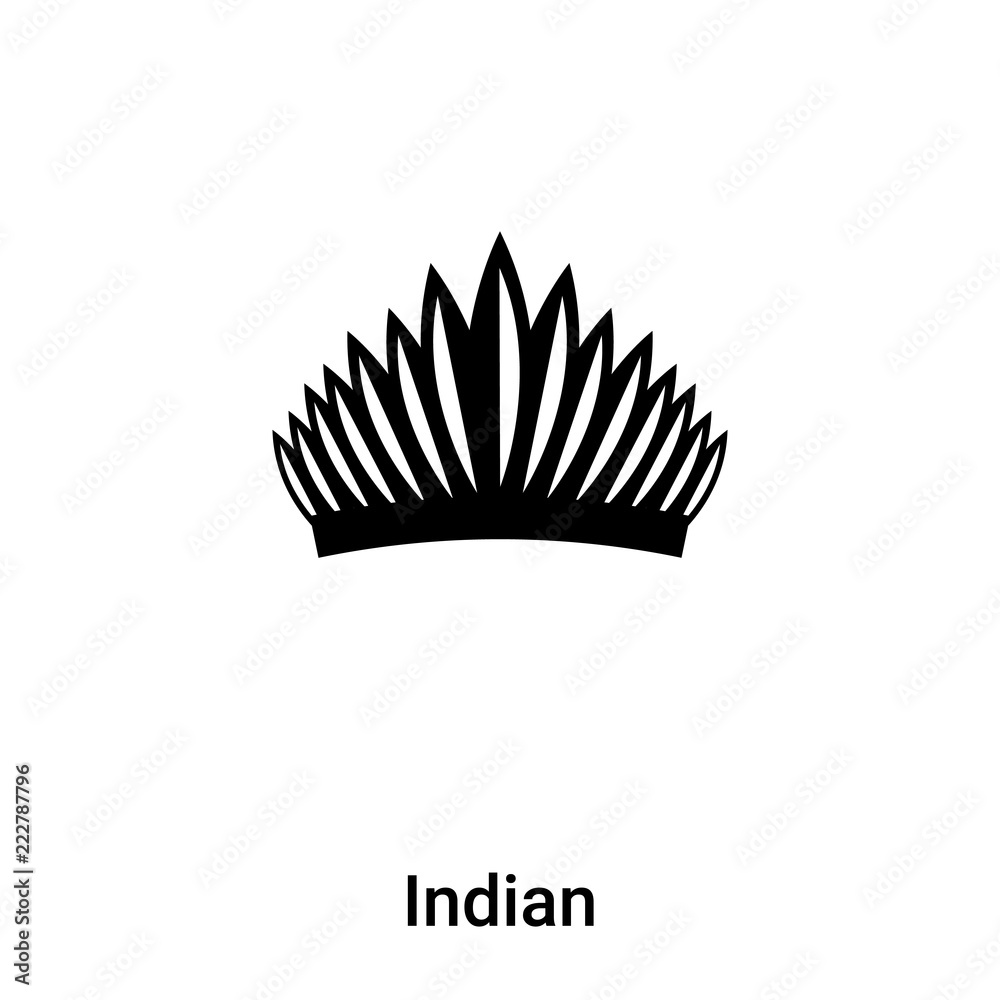 Indian icon vector isolated on white background, logo concept of Indian ...
