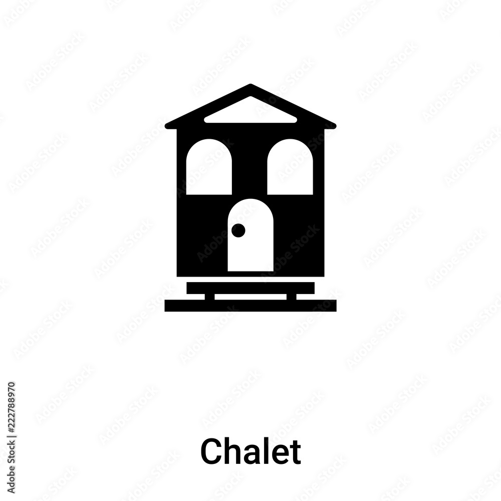 Chalet icon vector isolated on white background, logo concept of Chalet ...