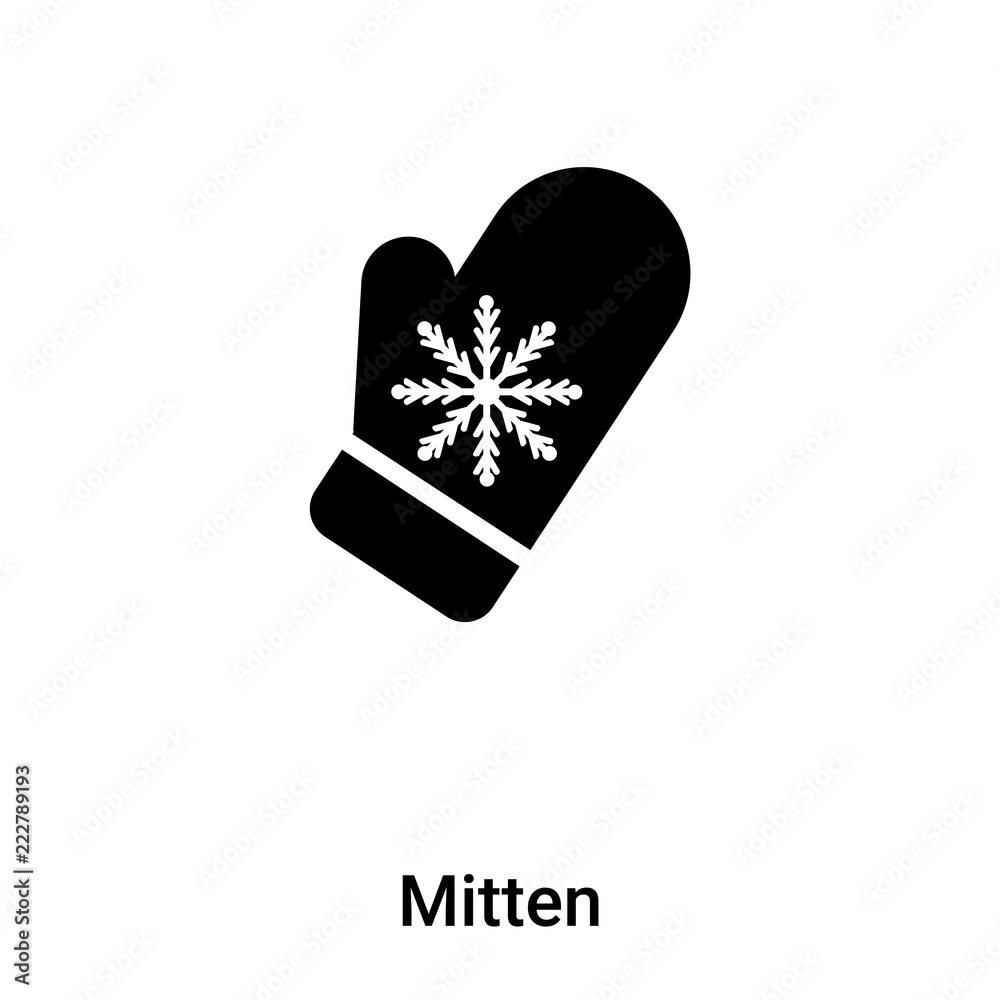 Mitten icon vector isolated on white background, logo concept of Mitten ...