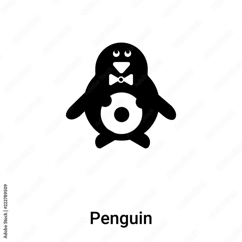 Penguin icon vector isolated on white background, logo concept of ...