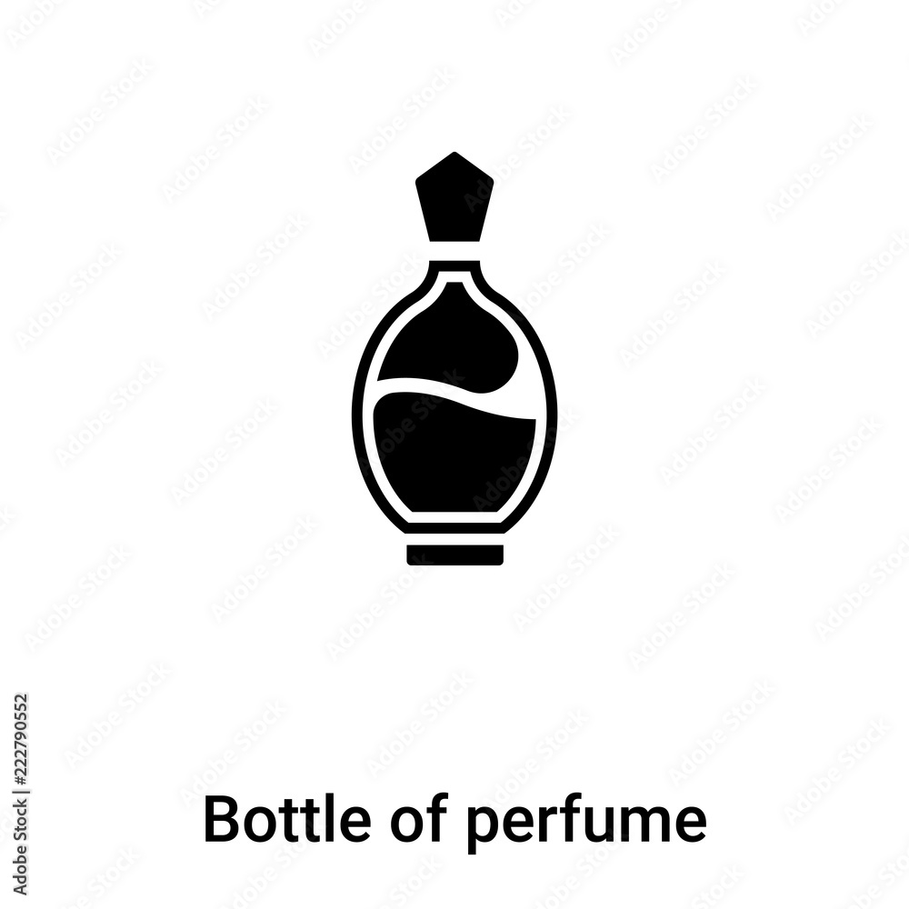 Bottle of perfume icon vector isolated on white background, logo ...
