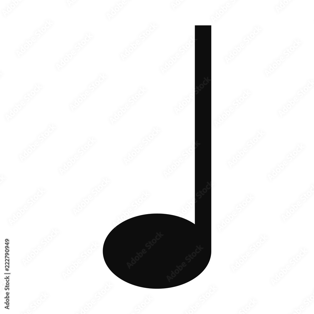 Quarter music note icon. Simple illustration of quarter music note ...