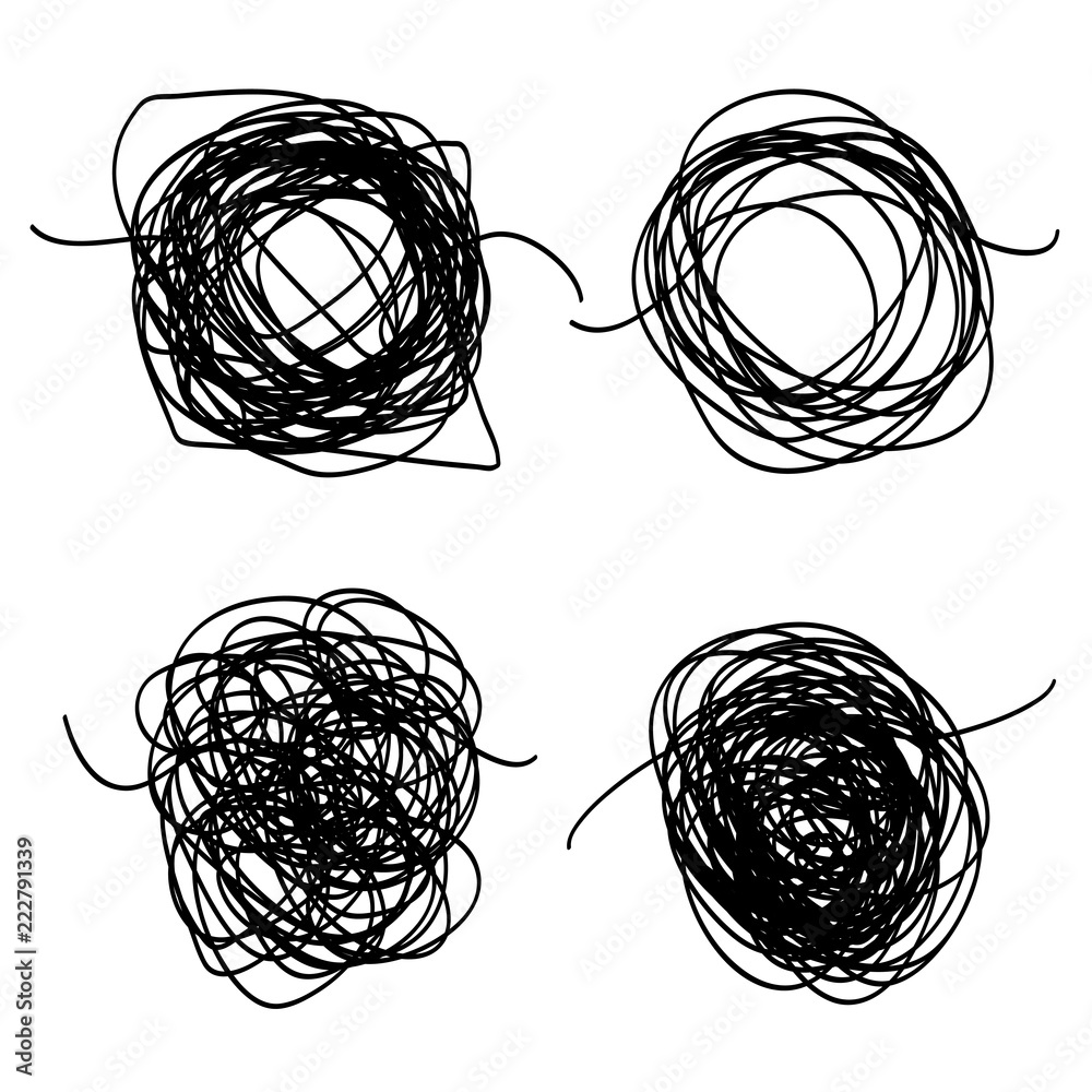 Creative chaos patterns on white. Chaotic stripes. Backgrounds with ...