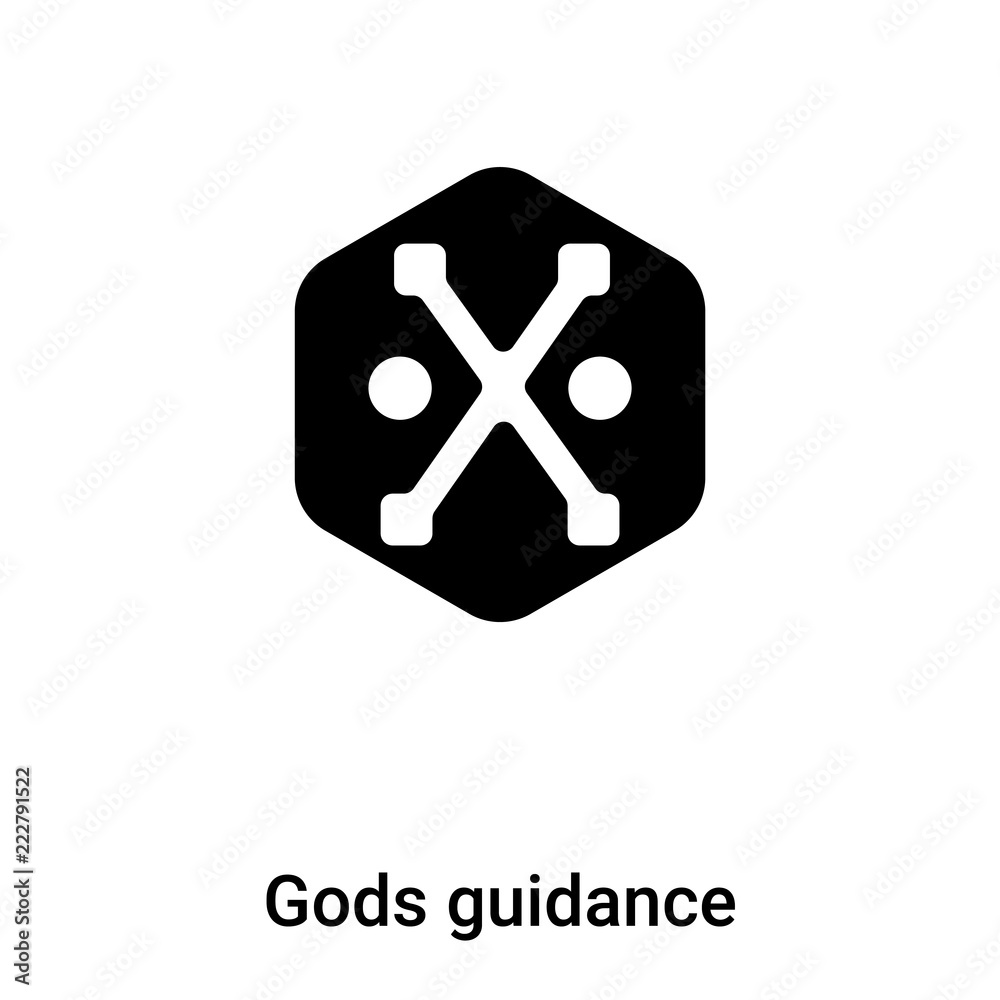 Gods guidance icon vector isolated on white background, logo concept of ...