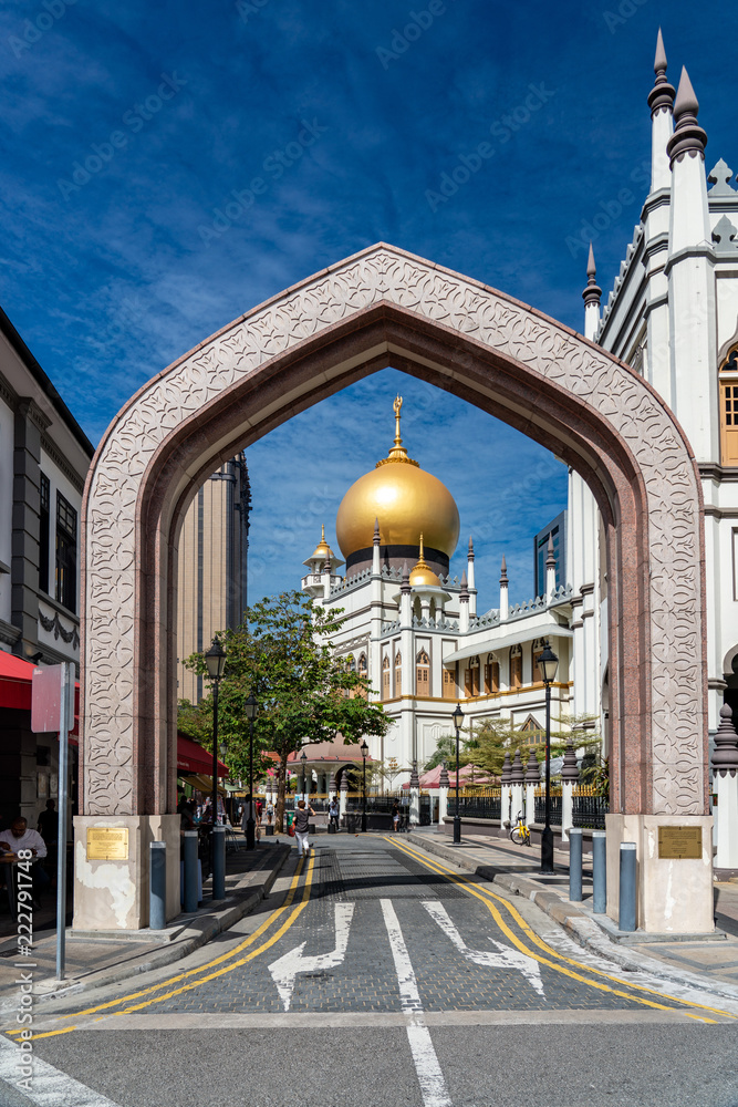 Masjid Sultan with Gate at Kampong Glam, Singapore Stock Photo | Adobe ...