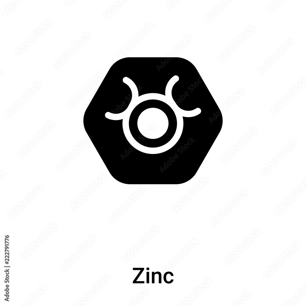Zinc icon vector isolated on white background, logo concept of Zinc ...