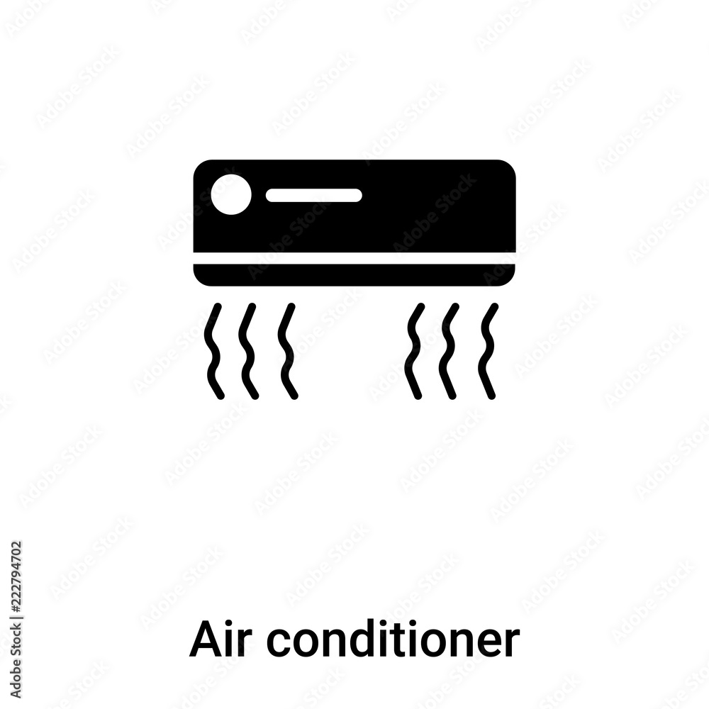 Air conditioner icon vector isolated on white background, logo concept ...