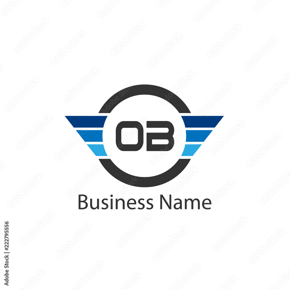 Initial Letter OB Logo Template Design Stock Vector | Adobe Stock